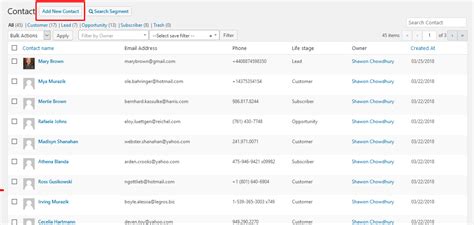 Adding A New Contact