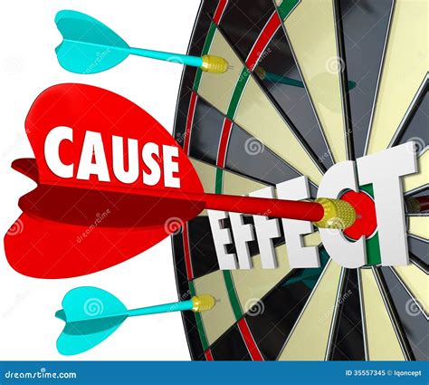 Cause And Effect Dart Board Practice Equals Winning Game Stock Illustration Illustration Of