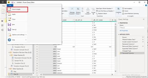 Combine And Transform Data Of Multiple Files Located In A Folder In Power Bi