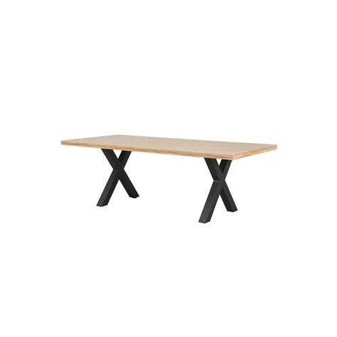 Emilie Aluminium Outdoor Dining Table 220cm Black X Legs Archipro Nz