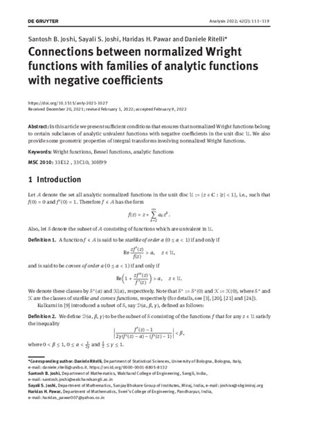 Pdf Connections Between Normalized Wright Functions With Families Of