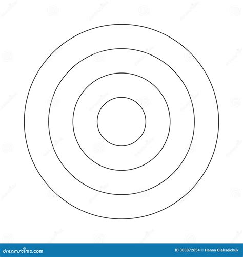 Polar Grid Of 3 Concentric Circles Circle Diagram Divided On Three Equal Segments Blank Polar