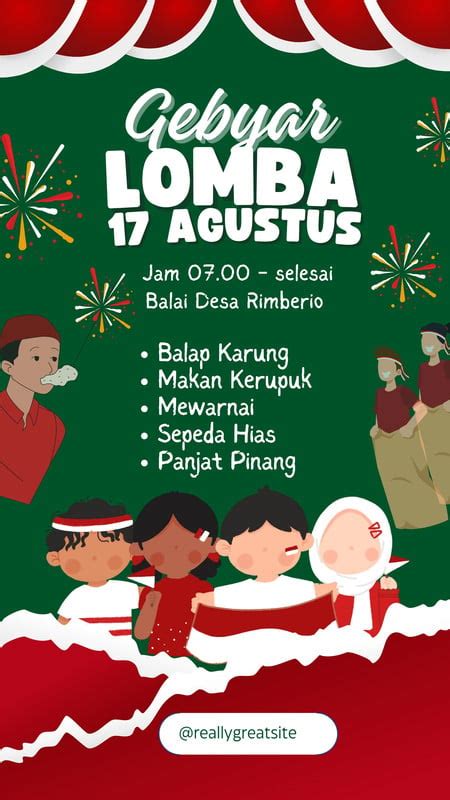 Gratis Desain Contoh Lomba Agustus Canva