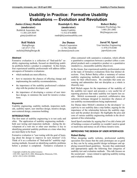 PDF Usability In Practice Formative Usability Evaluations Evolution And Revolution