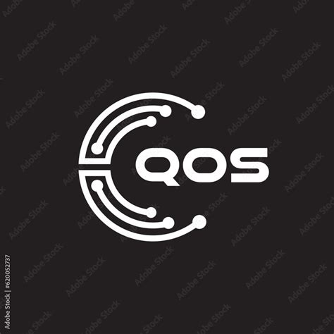Qos Letter Technology Logo Design On Black Background Qos Creative Initials Letter It Logo
