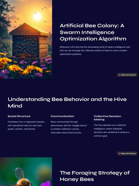 Artificial Bee Colony A Swarm Intelligence Optimization Algorithm Pdf Honey Bee Bees