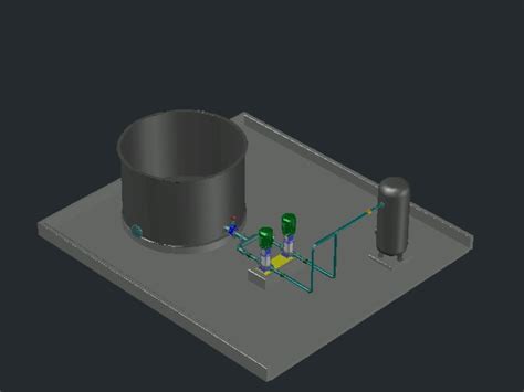 Pumpstation And Views Pipelines In Autocad Cad 12 09 Mb Bibliocad