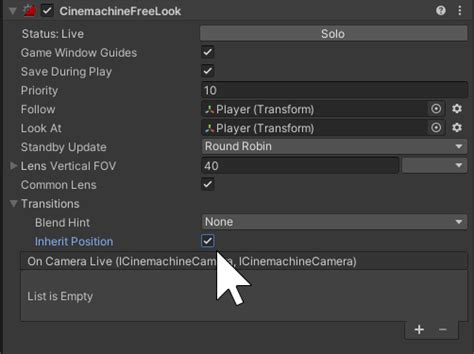 Virtual Cameras Maintain Rotation When Inactive Unity Engine Unity Discussions