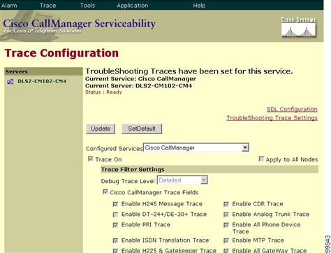 Cisco Callmanager Serviceability System Guide Release 4 0 1 Trace