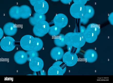 Gene Lines And Nodes Biological Gene Structure 3d Rendering Computer Digital Drawing Stock