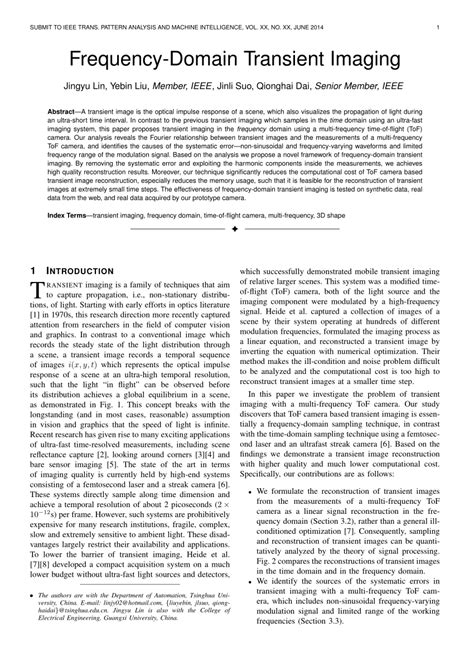 Pdf Frequency Domain Transient Imaging