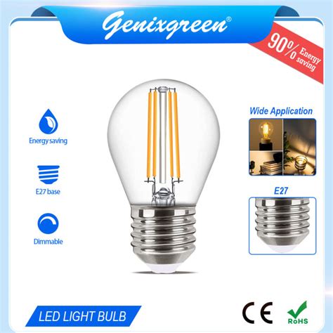 Genixgreen Led เอดิสันหลอดไฟ4วัตต์วินเทจเส้นใยหลอดไฟประหยัดพลังงาน220
