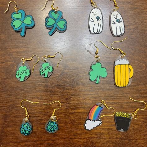 Shrinky Dink Earrings Etsy
