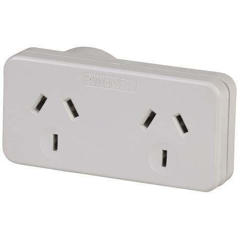 Mains Double Adaptor Right Jaycar Australia