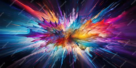 Premium Photo Light Speed Explosion Colorful