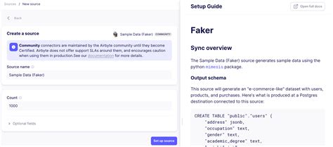 Add A Source Airbyte Docs