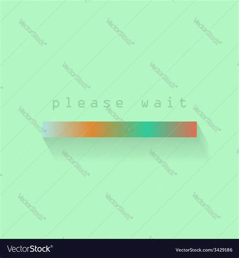 Colored Loading Bar With Shadow Royalty Free Vector Image