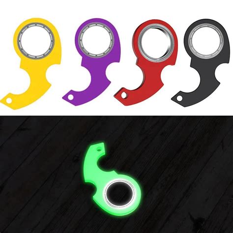 Glow In The Dark Fidget Spinner Keychain Anxiety Relief Toy Stress