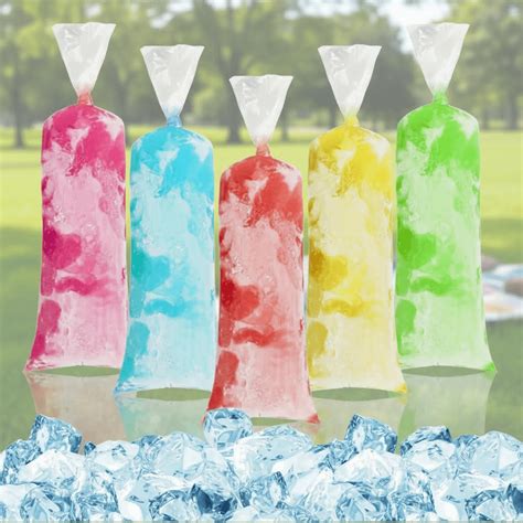 100 Ice Candy Plastic Bags 4x12 Popsicle Mold Bags For Homemade Ice