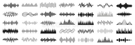 Sound Waves Sign Set Equalizer Music Waves Musical Sound Wave Beat