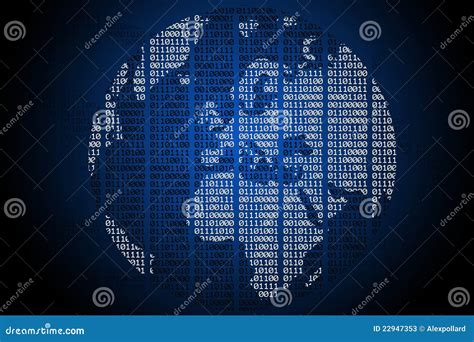 Binary Globe Stock Illustration Illustration Of Electric 22947353