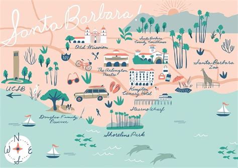 Santa Barbara Tourist Attractions Map