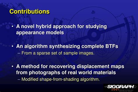 Ppt Synthesizing Bidirectional Texture Functions For Real World Surfaces Powerpoint
