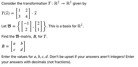 Solved Consider The Transformation T R R Given By Chegg