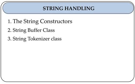 String Handling Inheritance Packages And Interfaces Ppt