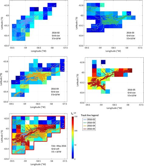 monthly february may 2016 spatial distribution of nautical area