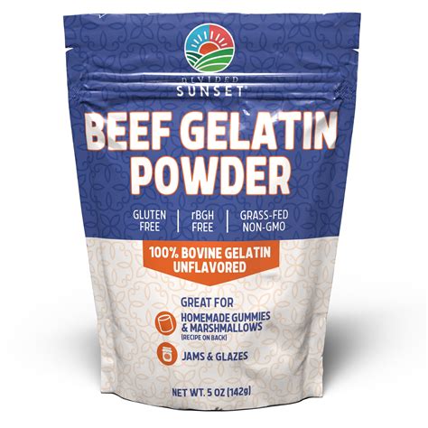 Divided Sunset Unflavored Beef Gelatin Powder 5 Oz 142 G