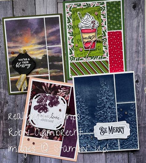 Cornered Rectangles Card Template 25 Papercrafting Playdate 128