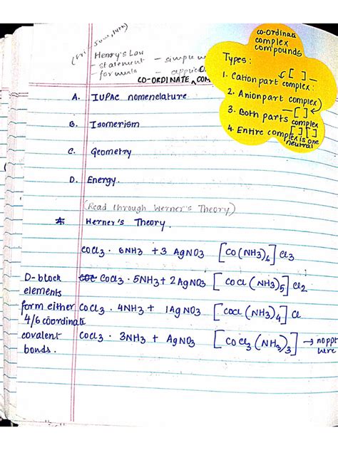 Chemistry Coordinate Complex Compounds Pdf