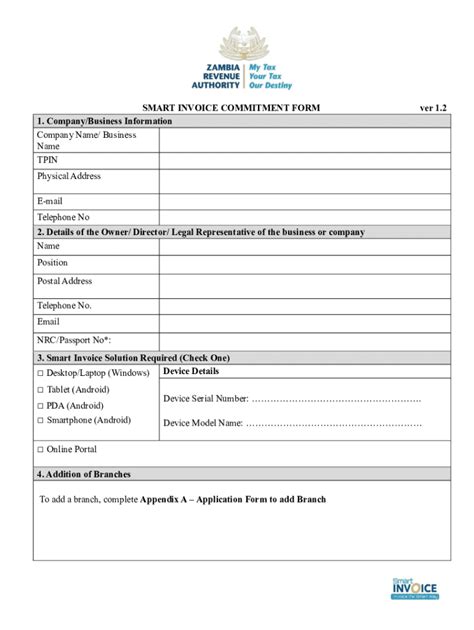 Smart Invoice Commitment Form Fill Out Sign And Share Online Pdffiller
