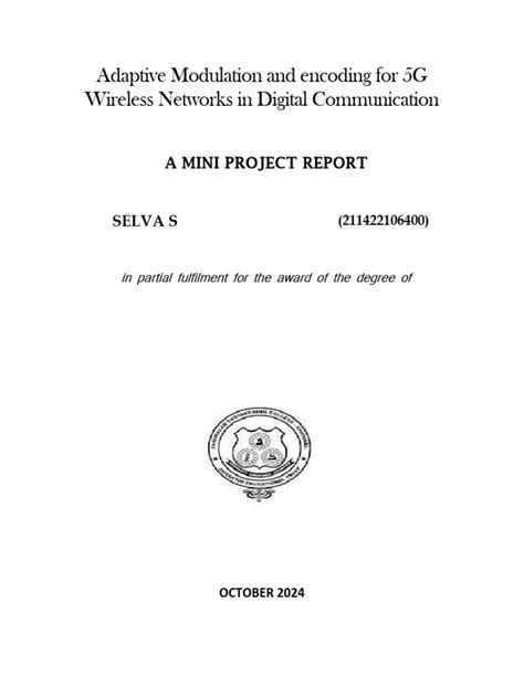 Adaptive Modulation And Encoding For 5g Wireless Networks In Digital