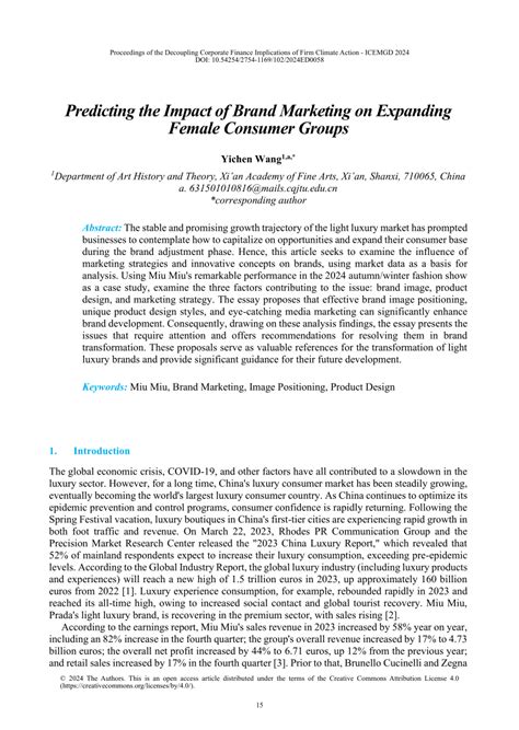Pdf Predicting The Impact Of Brand Marketing On Expanding Female Consumer Groups