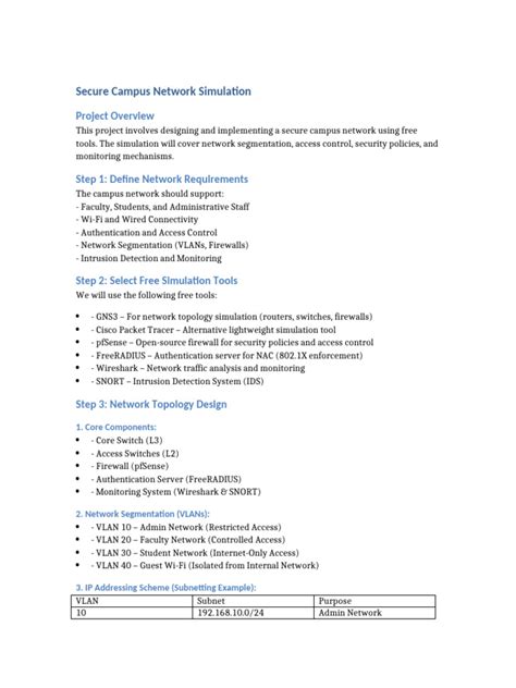Secure Campus Network Simulation Pdf Computer Network Firewall Computing