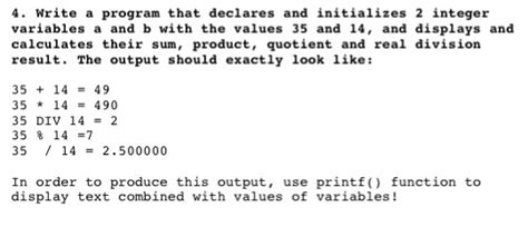 Solved Write A Program That Declares And Initializes 2