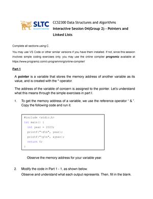 Dat Structure And Algorithms Tutorial Docx Ccs Data Structures