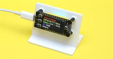 Stand For Feather Esp32 With Reverse Tft By Adafruit Download Free