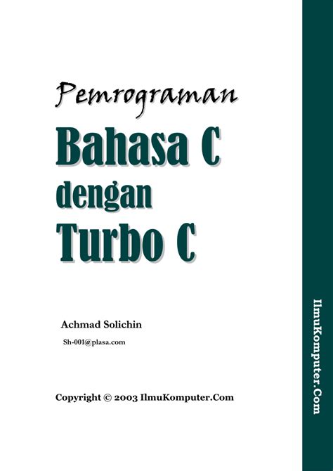 PDF Pemrograman Bahasa C Dengan Turbo C