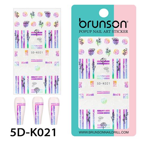 5d Flower Nail Art Stickers 5d K021 Best Nail Design Brunson