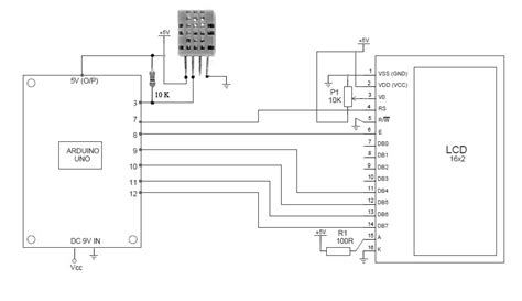Dht11 With I2c Lcd And Arduino Uno Wiring Diagram Schematic Arduino Images