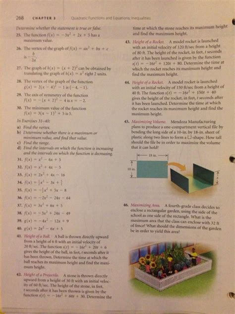 Solved Section 33 Analyzing Graphs Of Quadratic Functions