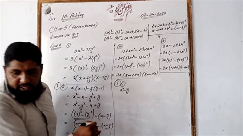 Class 9 Maths Factorization Lec 3 By Sir M Ashfaq Youtube