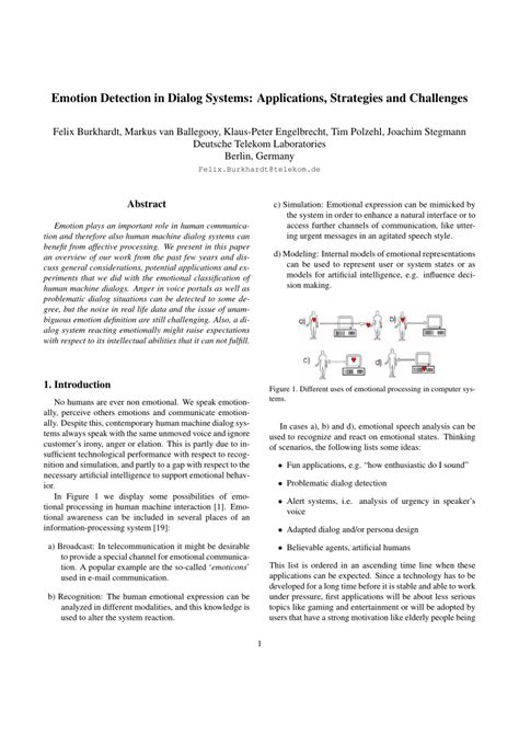 Pdf Emotion Detection In Dialog Systems Applications Strategies And