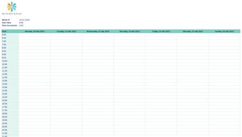 Weekly Planner Excel Template Etsy