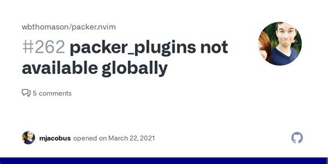 Packerplugins Not Available Globally · Issue 262 · Wbthomasonpackernvim · Github