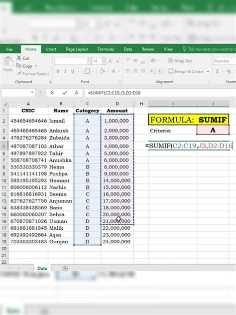 How To Use The Sumif Function In Excel Sumif Excel Exceltricks