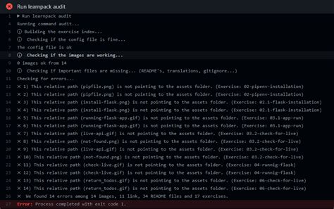 Learnpack Audit Is Not Working With The Relative Paths Of Incremental